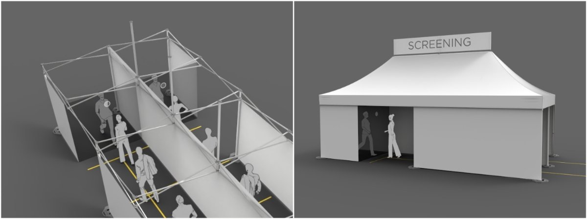 Pop-Up Tents for COVID-19 Employee Screening in the Workplace