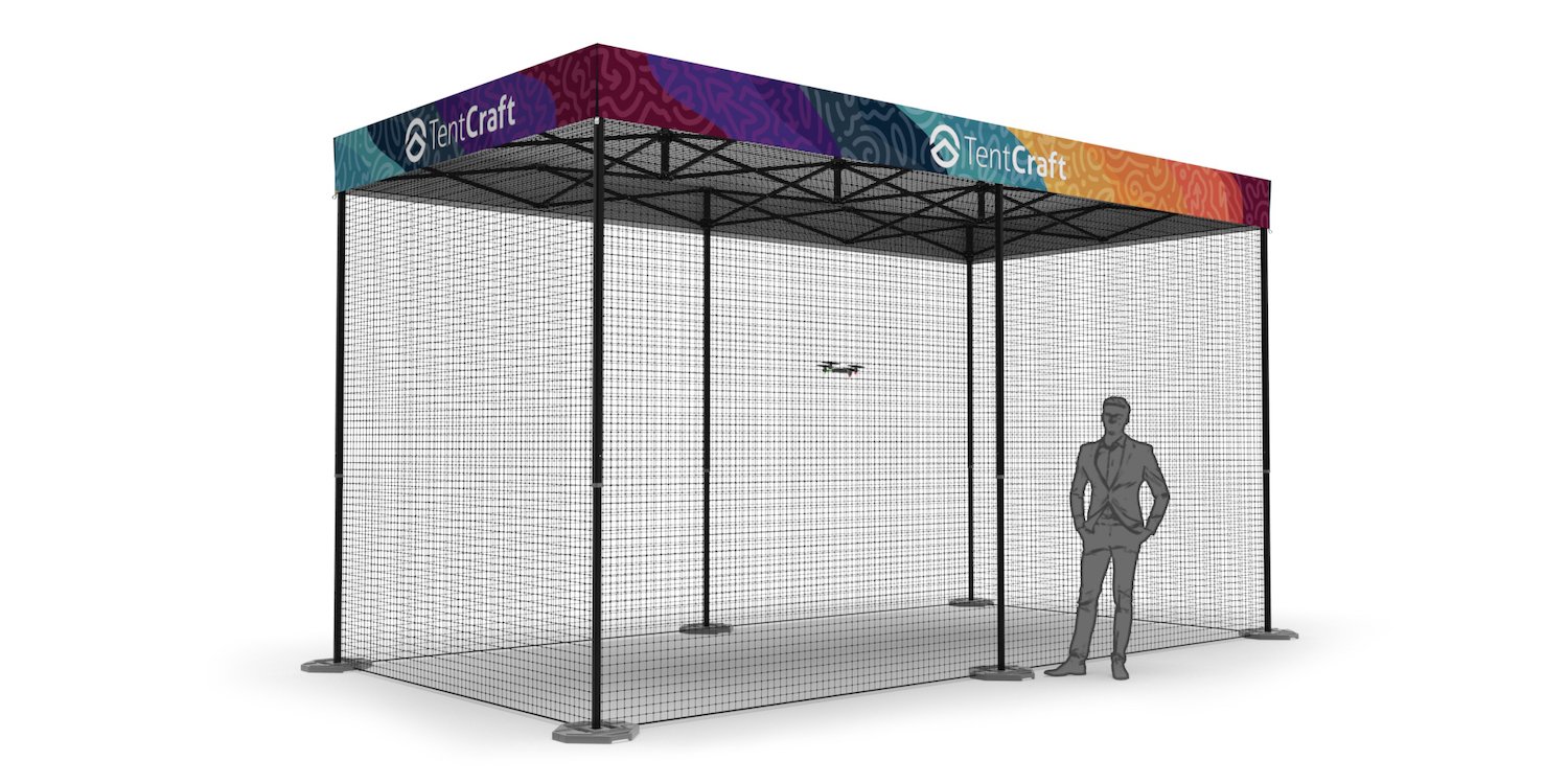 Professional Pop-Up Drone Netting Enclosure | Made in USA